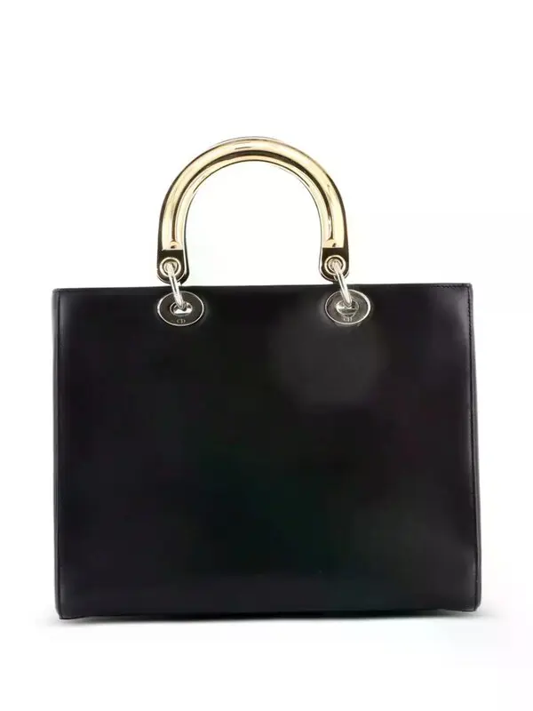 Dior Lady Large Satchel Embellished Leather Patches - Black