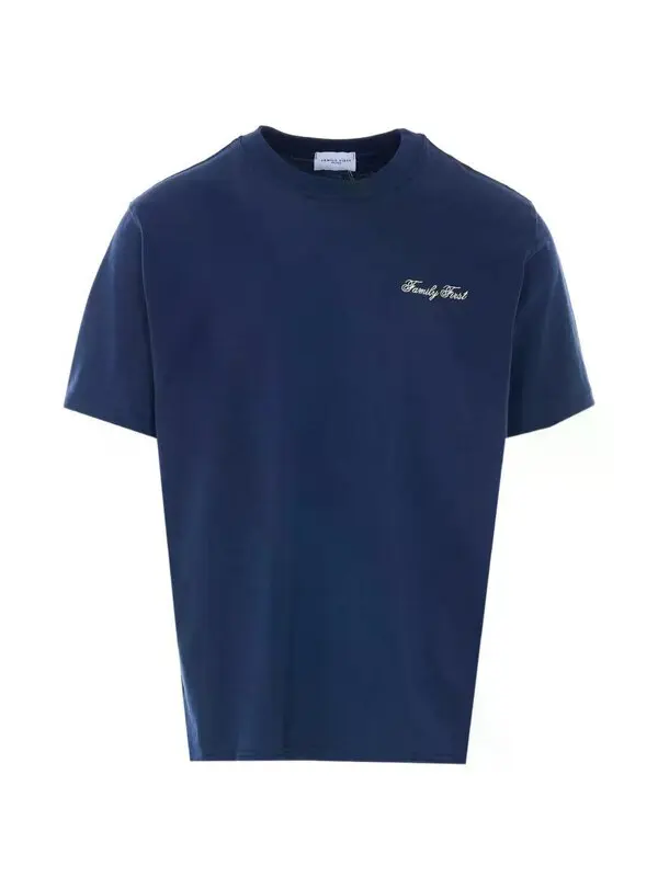 FAMILY FIRST Embroidered Logo Crewneck T-shirt