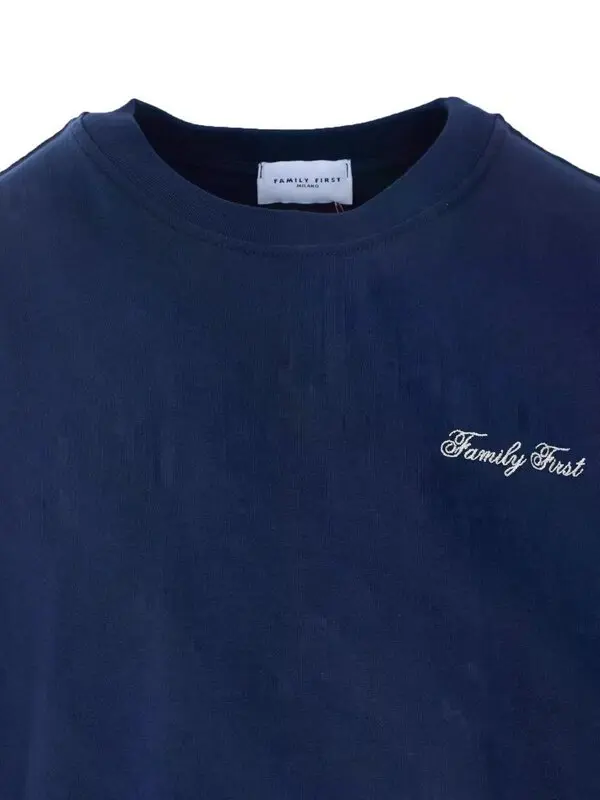 FAMILY FIRST Embroidered Logo Crewneck T-shirt