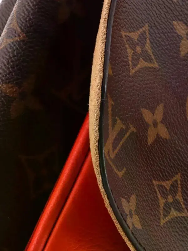 LOUIS VUITTON Marignan Handbag Monogram Canvas With Leather Shoulder Strap - Brown