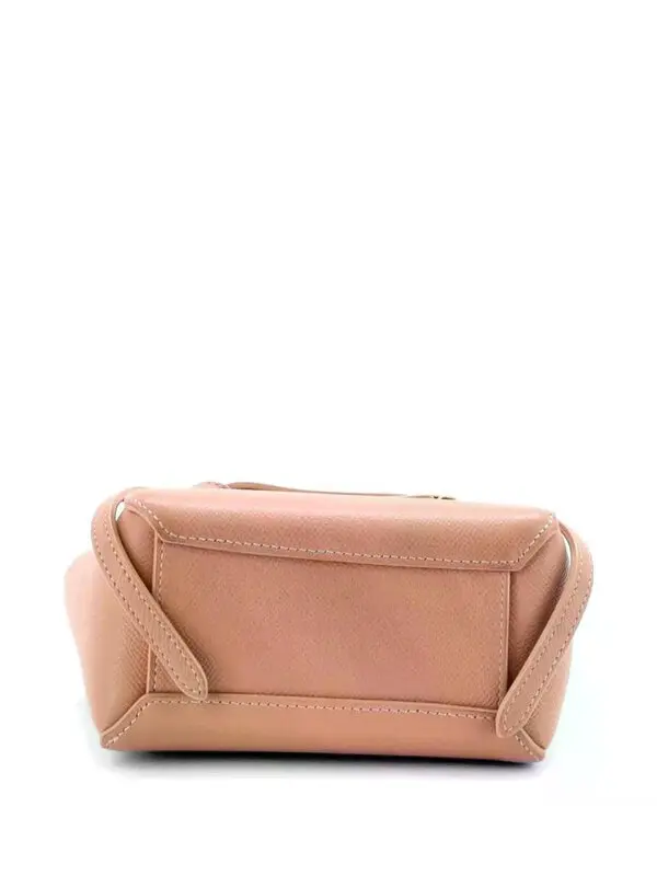 Celine Belt Bag Textured Leather Pico Shoulder Bag - Neutrals