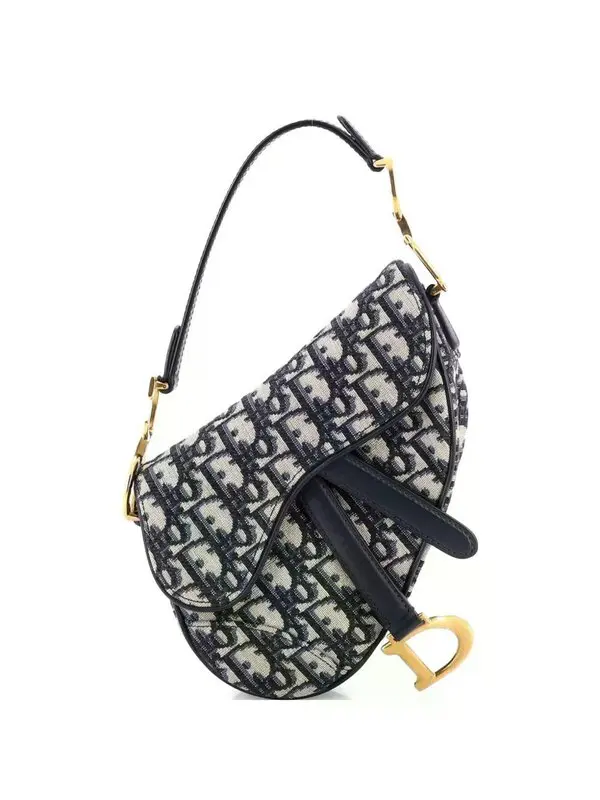 Dior Saddle Handbag Oblique Canvas Mini Shoulder Bag - Blue