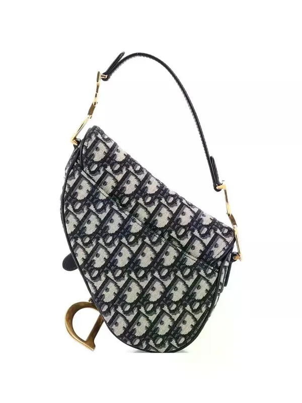 Dior Saddle Handbag Oblique Canvas Mini Shoulder Bag - Blue