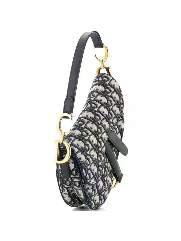 Dior Saddle Handbag Oblique Canvas Mini Shoulder Bag - Blue
