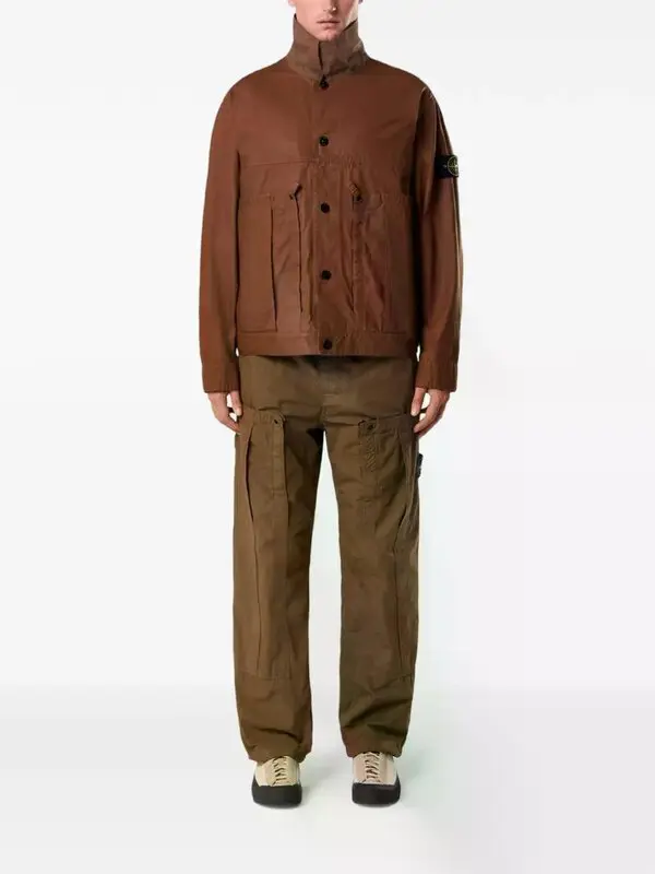 Stone Island Patch Button Jacket - Brown