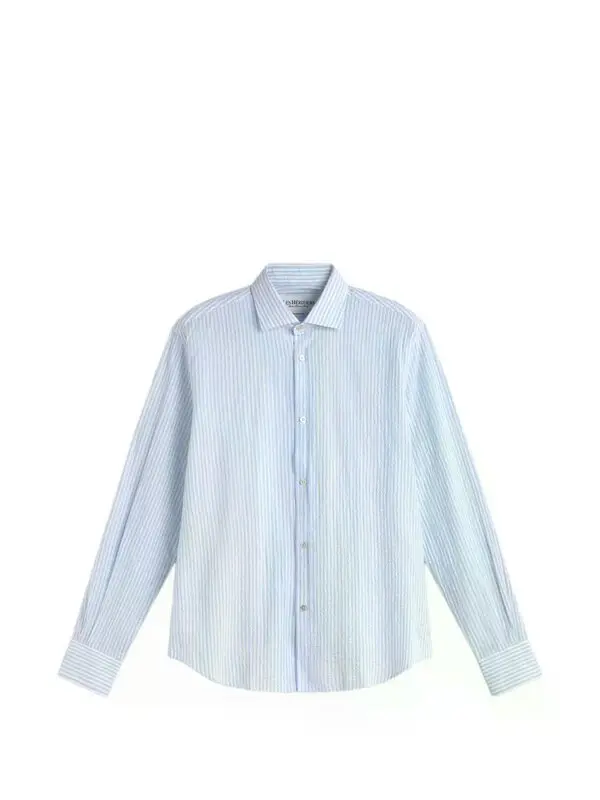 LES HÉRITIERS Serrsucker Stripe-pattern Shirt