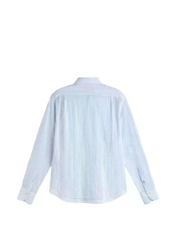 LES HÉRITIERS Serrsucker Stripe-pattern Shirt