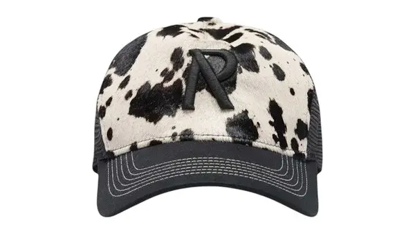 REPRESENT Cow Hide Print Cap - White/jet Black