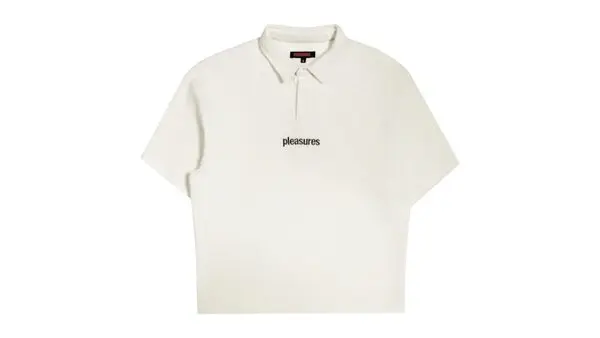 PLEASURES Cable Polo Shirt - Beige
