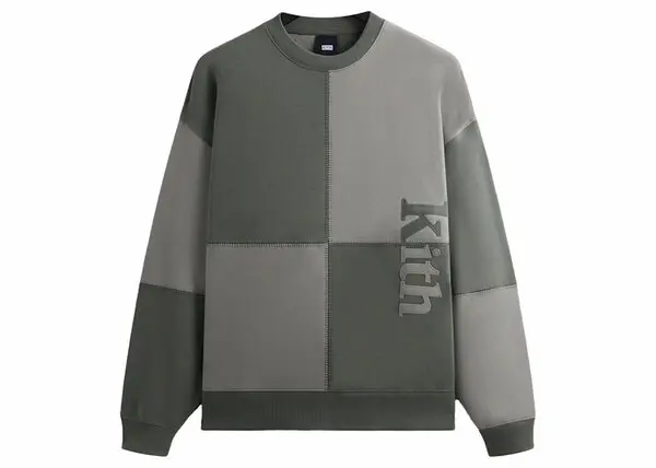 Kith Panelled Nelson Crewneck Sweatshirt - Haze