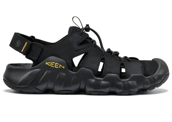 Keen Hyperport Fisherman Leather Sandal - Black/keen Yellow