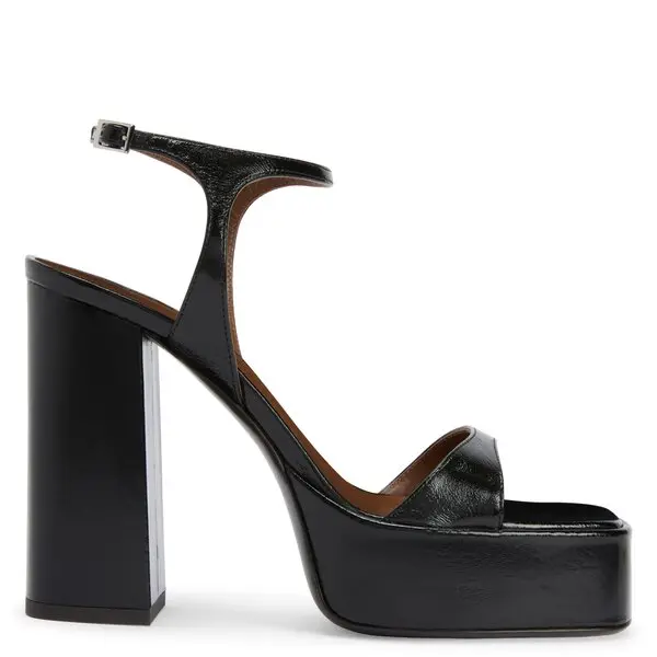 GIUSEPPE ZANOTTI Pat Platform 115 Sandals - Black