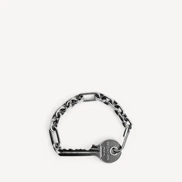 Balenciaga Neverlost Key Link Bracelet - Silver