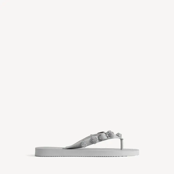 Balenciaga Cagole Thong Sandal - Grey