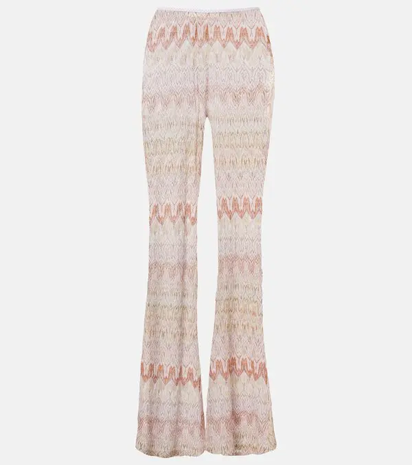 Missoni Zigzag Lame Flared Pants - Multicoloured