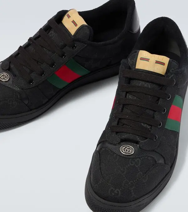 Gucci Screener Gg Canvas Sneakers - Black