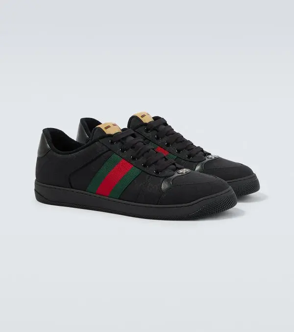 Gucci Screener Gg Canvas Sneakers - Black