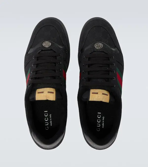 Gucci Screener Gg Canvas Sneakers - Black