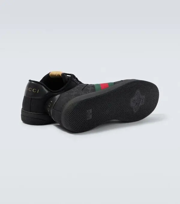 Gucci Screener Gg Canvas Sneakers - Black