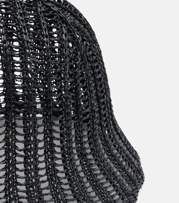 Brunello Cucinelli Woven Bucket Hat - Black