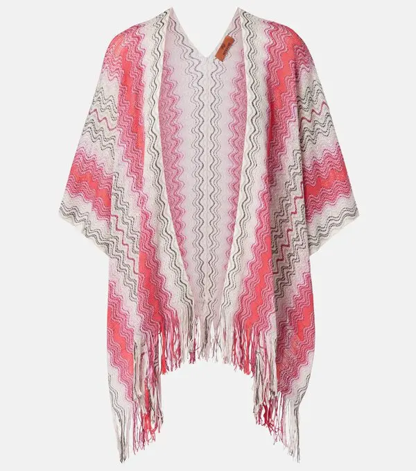 Missoni Lame Fringed Poncho - Pink