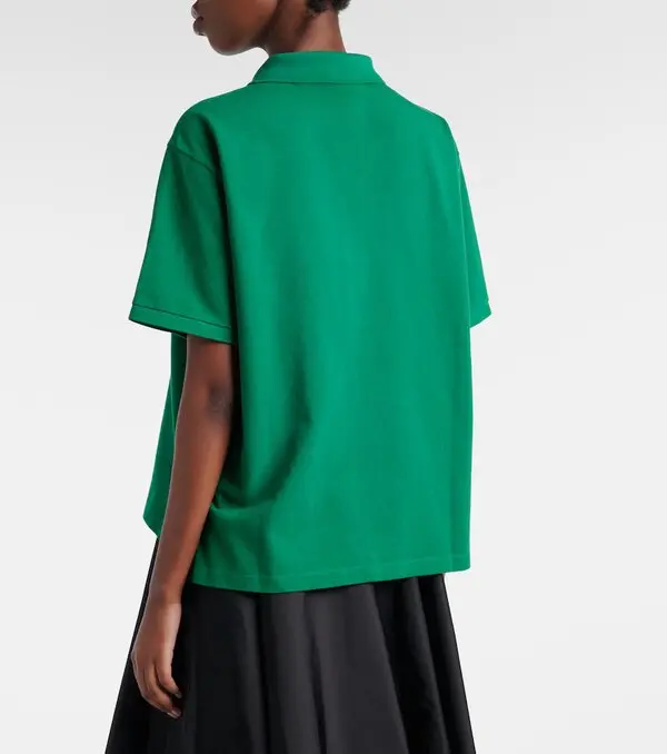 Prada Cotton Piqué Polo Shirt - Green