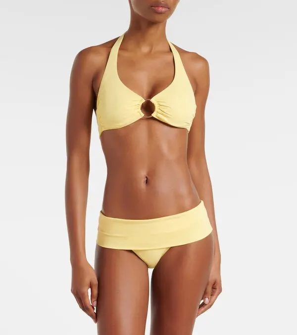 Melissa Odabash Brussels Ring Detail Bikini Top - Yellow