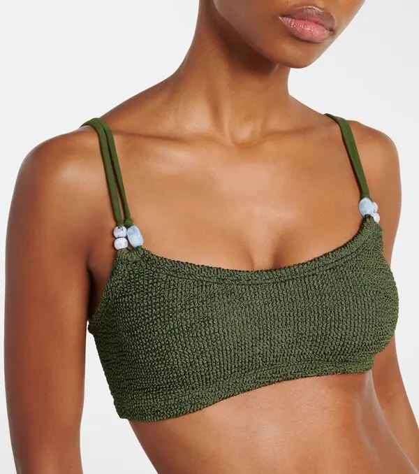 Hunza G Cassie Beaded Bikini - Green