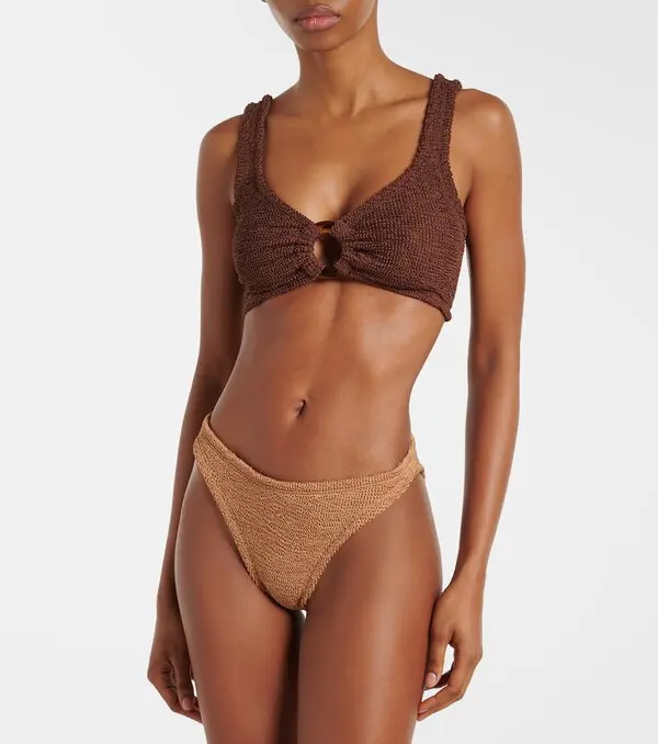 Hunza G Julia Ring-detail Bikini - Brown