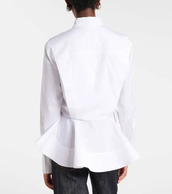 Stella McCartney Peplum Cotton Poplin Shirt
