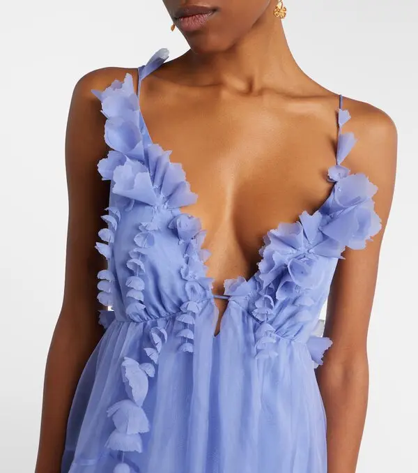 Zimmermann Como Asymmetric Floral-applique Minidress