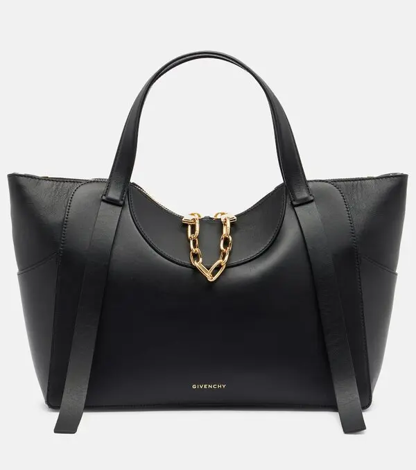Givenchy The Snatch Medium Leather Tote Bag - Black