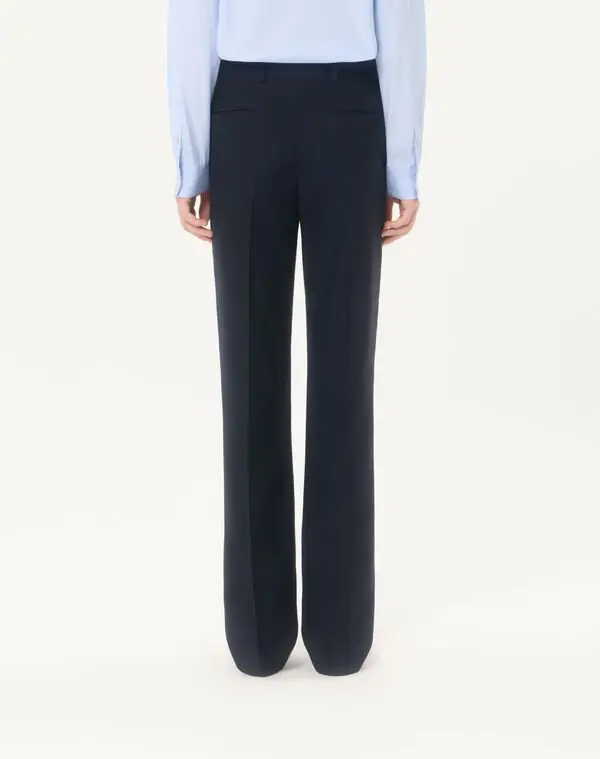 Valentino Garavani Wool Trousers - Dark Blue