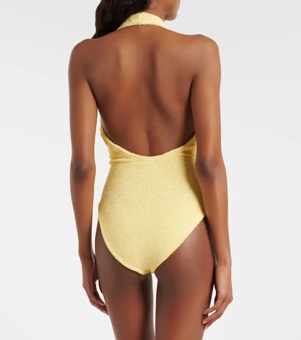 Hunza G Adriana Beaded Swimsuit - Yellow