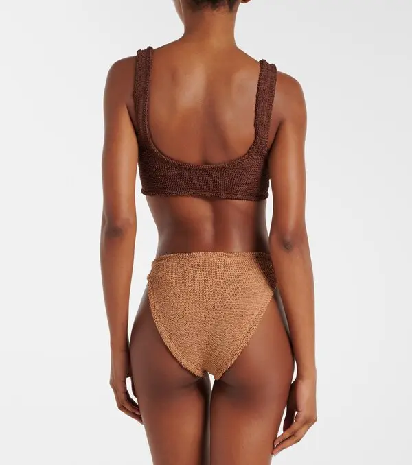 Hunza G Julia Ring-detail Bikini - Brown