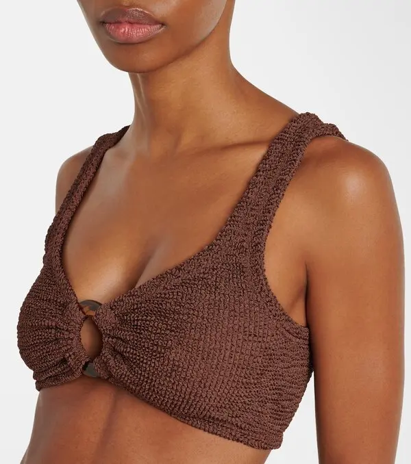 Hunza G Julia Ring-detail Bikini - Brown