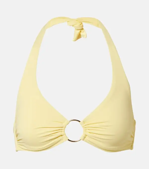 Melissa Odabash Brussels Ring-detail Bikini Top - Yellow