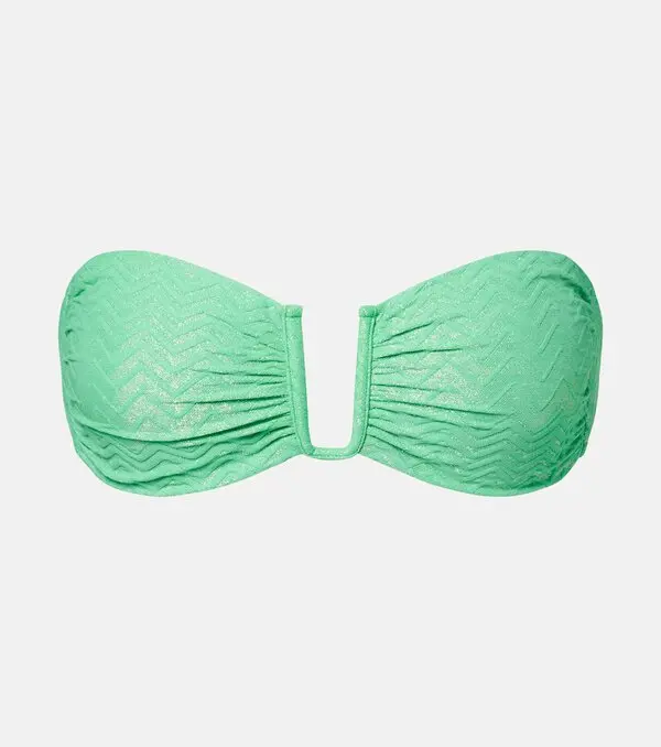 Melissa Odabash Prague Bandeau Bikini Top - Green