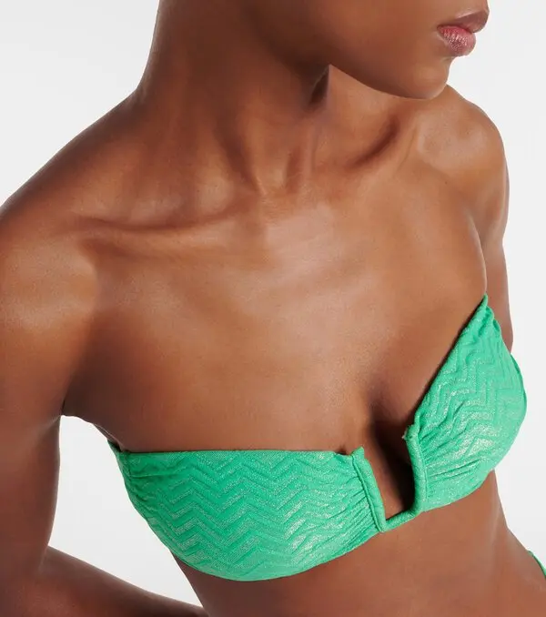 Melissa Odabash Prague Bandeau Bikini Top - Green