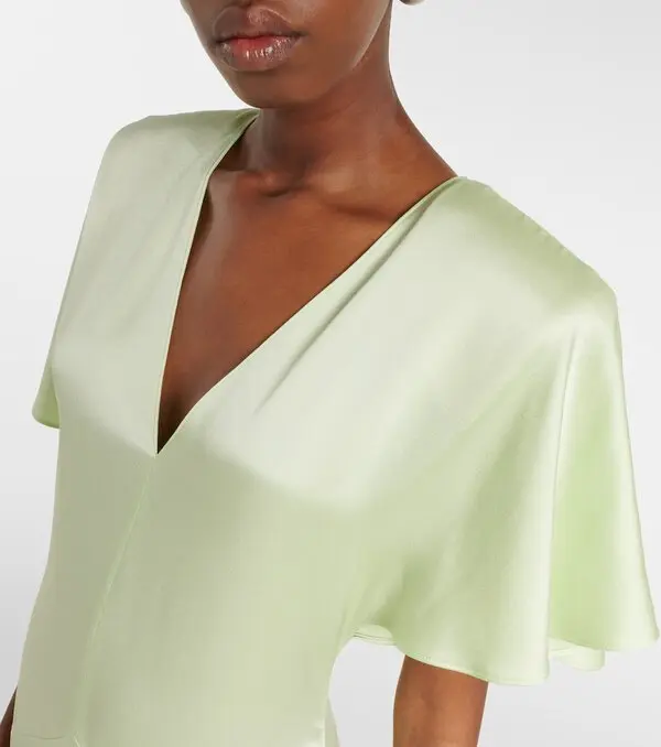 Stella McCartney Envers Satin Midi Dress