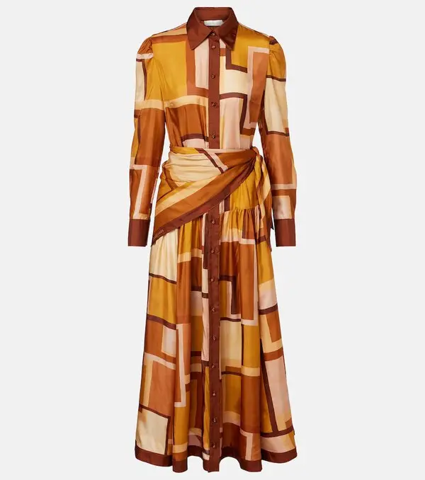 Zimmermann Como Printed Silk Shirt Dress - Multicoloured