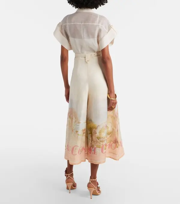 Zimmermann Como Linen And Silk Jumpsuit