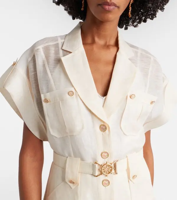 Zimmermann Como Linen And Silk Jumpsuit