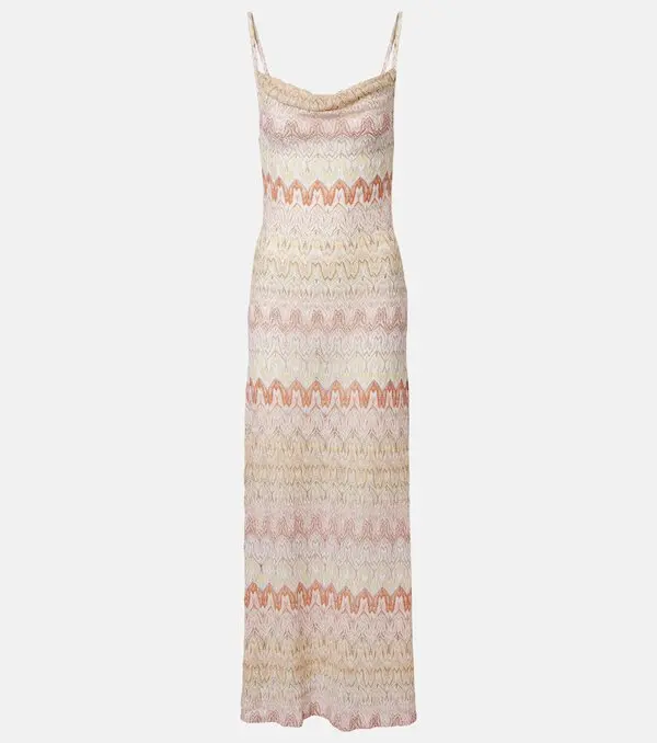 Missoni Lamé Maxi Dress - Orange