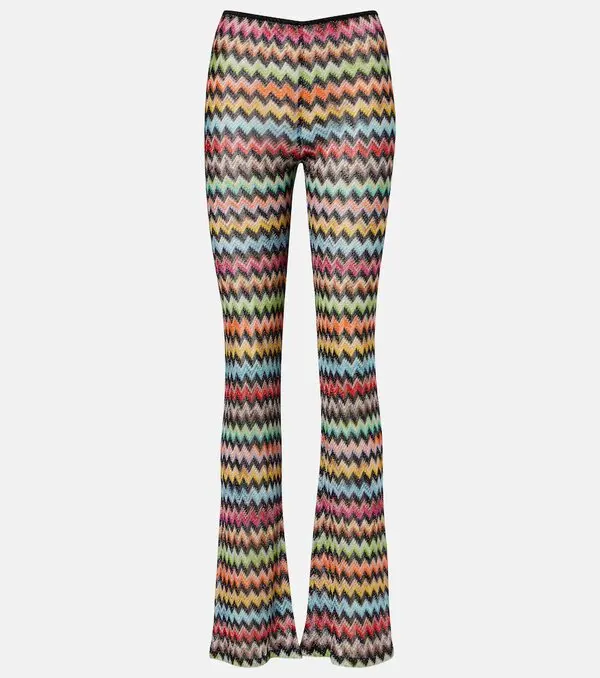 Missoni Zigzag Lamé Flared Pants - Multicoloured