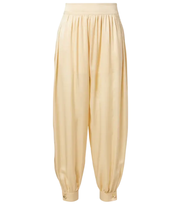 Zimmermann Como Silk Satin Tapered Pants