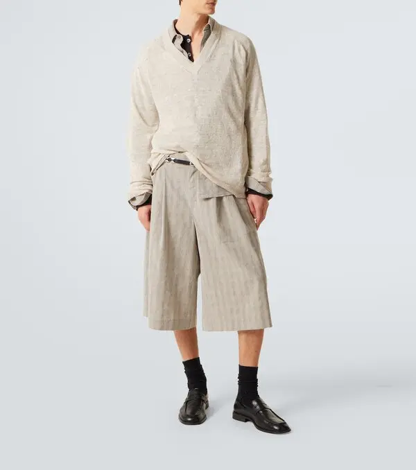Our Legacy Rue Linen And Cotton Sweater - Beige