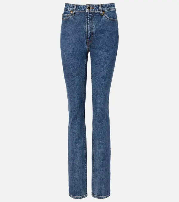 Khaite Daria Mid-rise Slim Jeans - Blue