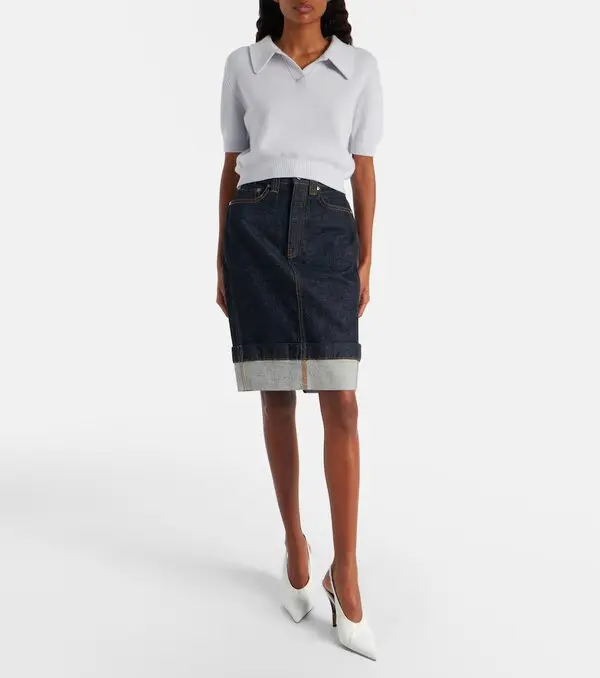 Khaite Leni Wool And Cashmere Top - Grey