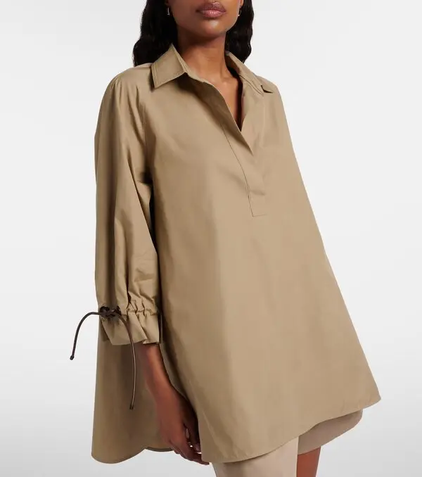 Max Mara Adorni Cotton Poplin Shirt - Beige